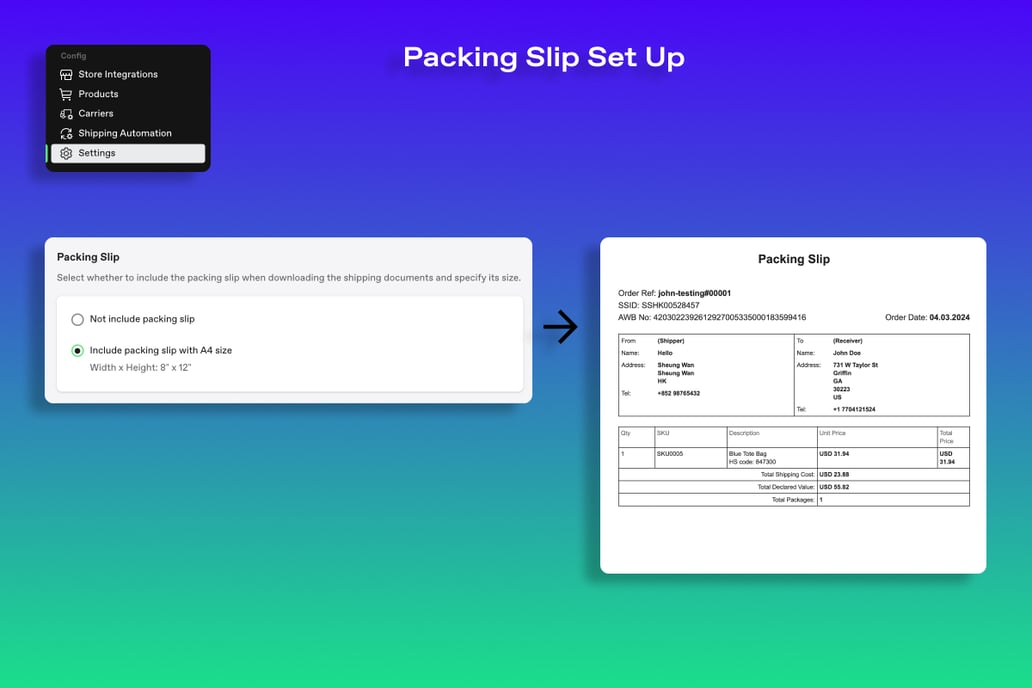 Labels & Packing Slips